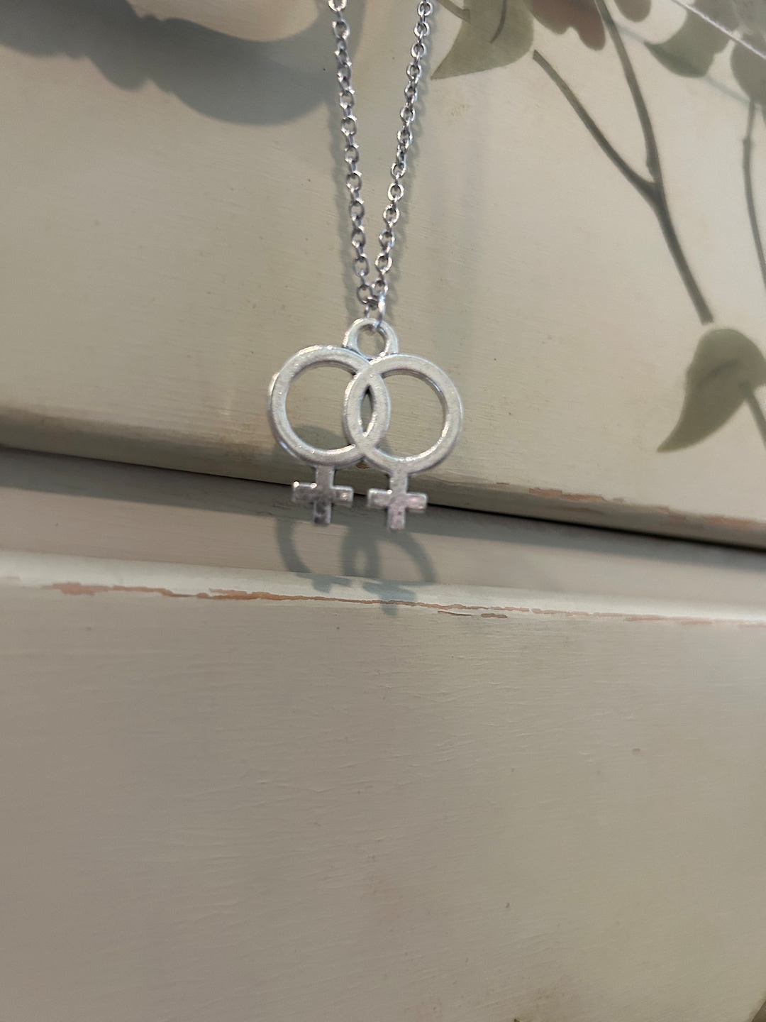 Hypoallergenic Double Venus Lesbian Symbol Necklace - Handmade Surgical ...