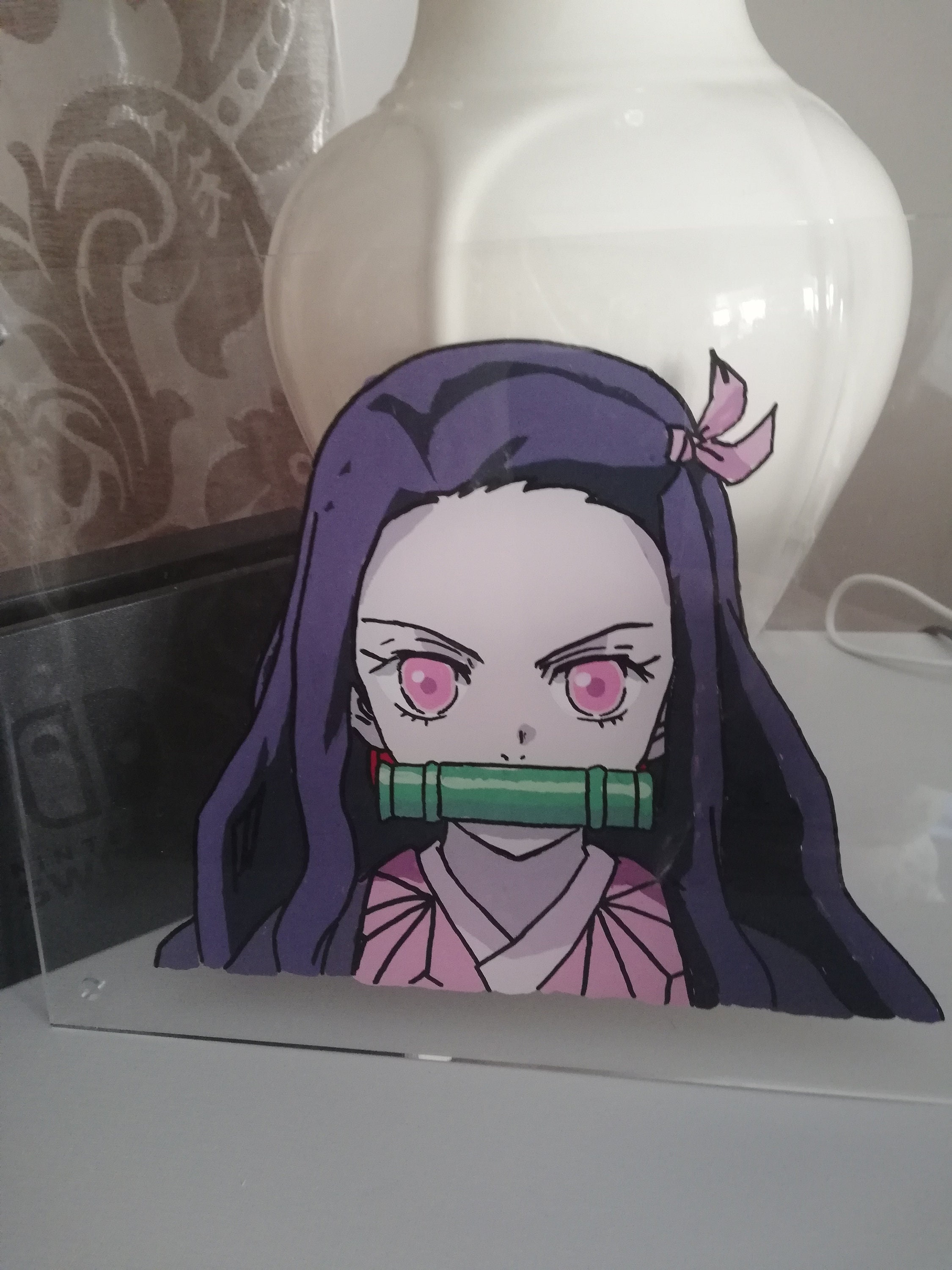 Anime Nezuko Demon Slayer Glass Painting - Etsy
