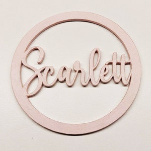 Personalised Wooden Name Hoop, Sign, Circle, Loop, Plaque, Nursery ...