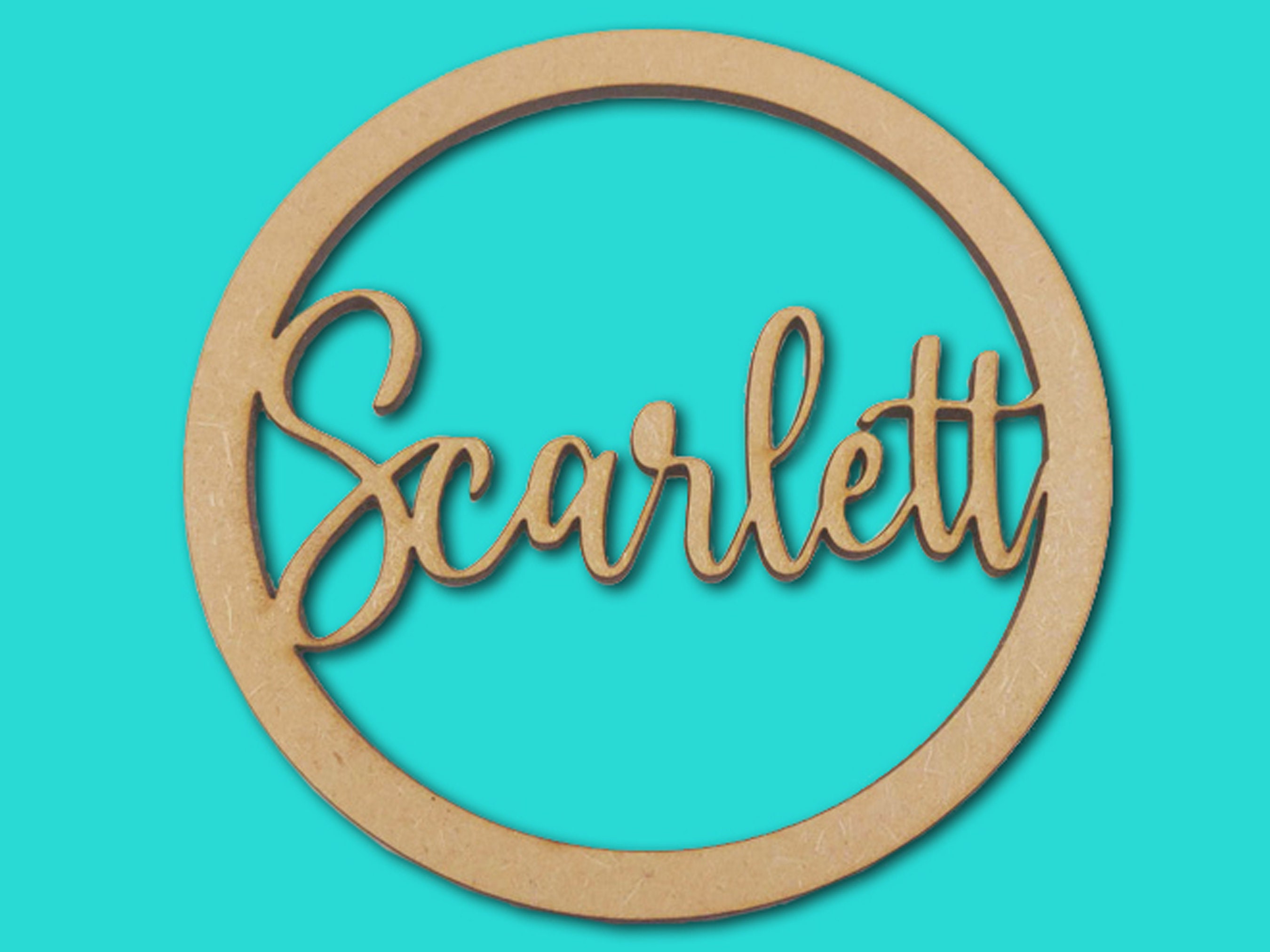 Personalised Wooden Name Hoop Sign Circle Loop Plaque - Etsy UK
