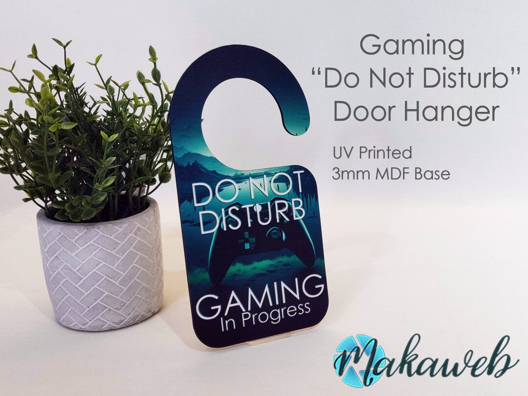 Do Not Disturb, Gaming in Progress, Door Hanger, Game Controller,gaming ...