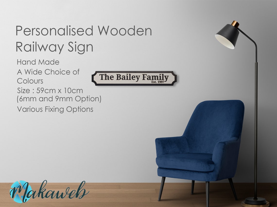 Personalised Railway Sign Train Sign Custom Family Name Sign - Etsy UK