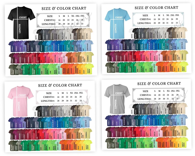 Gildan 5000 Color And Size Chart MockUp Shirt Gildan 5000 Etsy gildan-5000-color-and-size-chart-mockup-shirt-gildan-5000-etsy