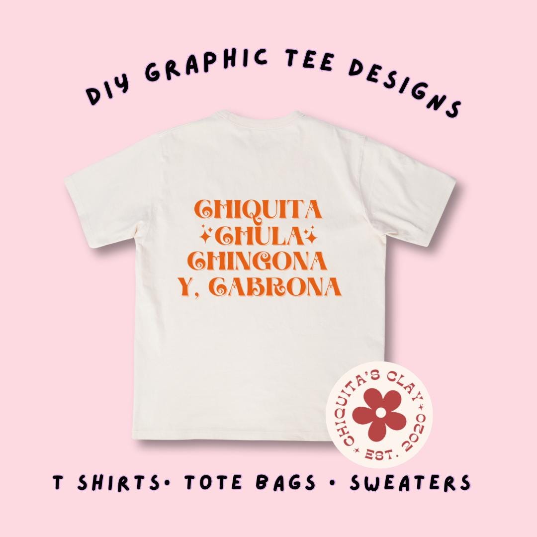 Latina Graphic Design | Latina | Chingona Graphic T-shirt | DTF Design ...