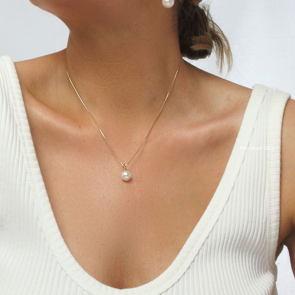 Single Pearl Necklace - Etsy