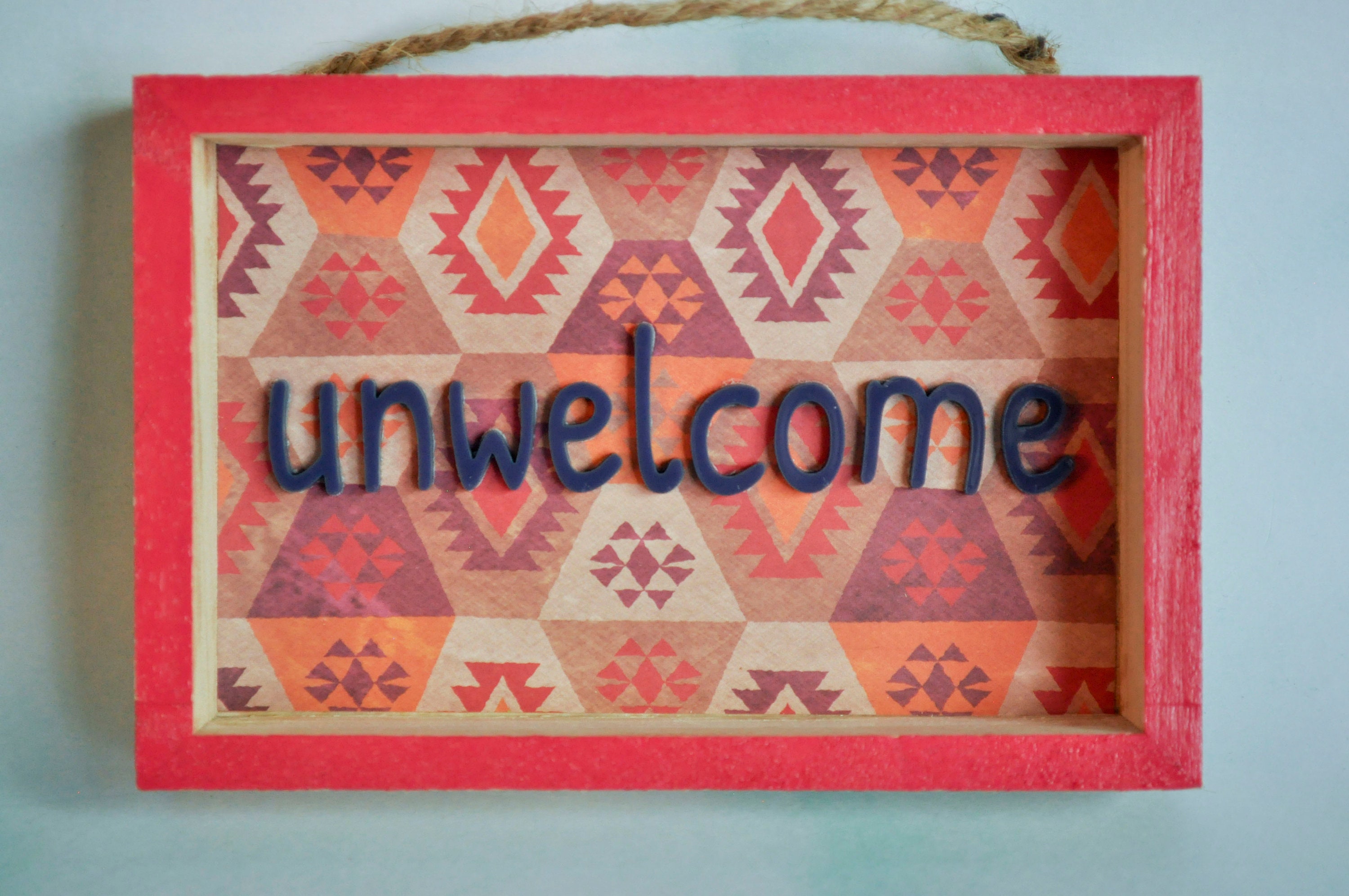 Snarky Sign Unwelcome Sign Shadowbox Sign Small Wall - Etsy