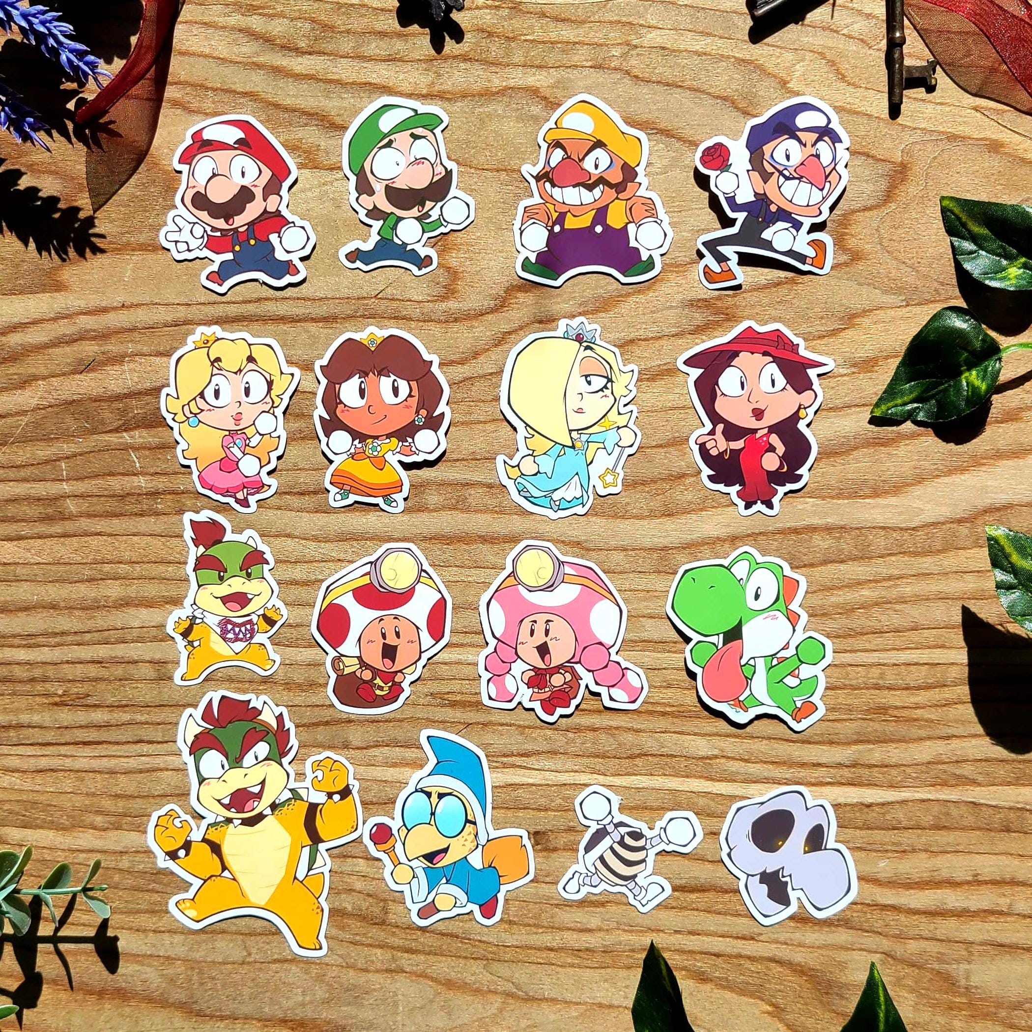 Super Mario Sticker Collection (36 Characters!) - Etsy