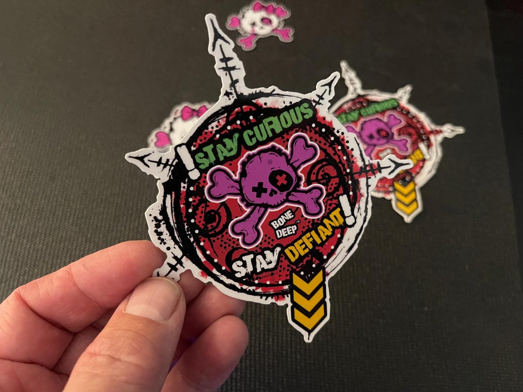 Cutey Skull - Cyberpunk Bone Deep Stay Curious Stay Defiant Vinyl ...