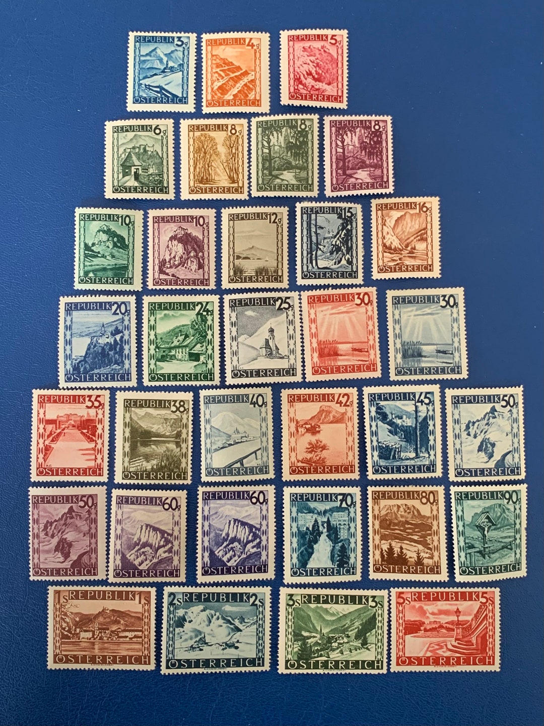 Austria Original Vintage Postage Stamps 1945/47 Landscapes for the ...