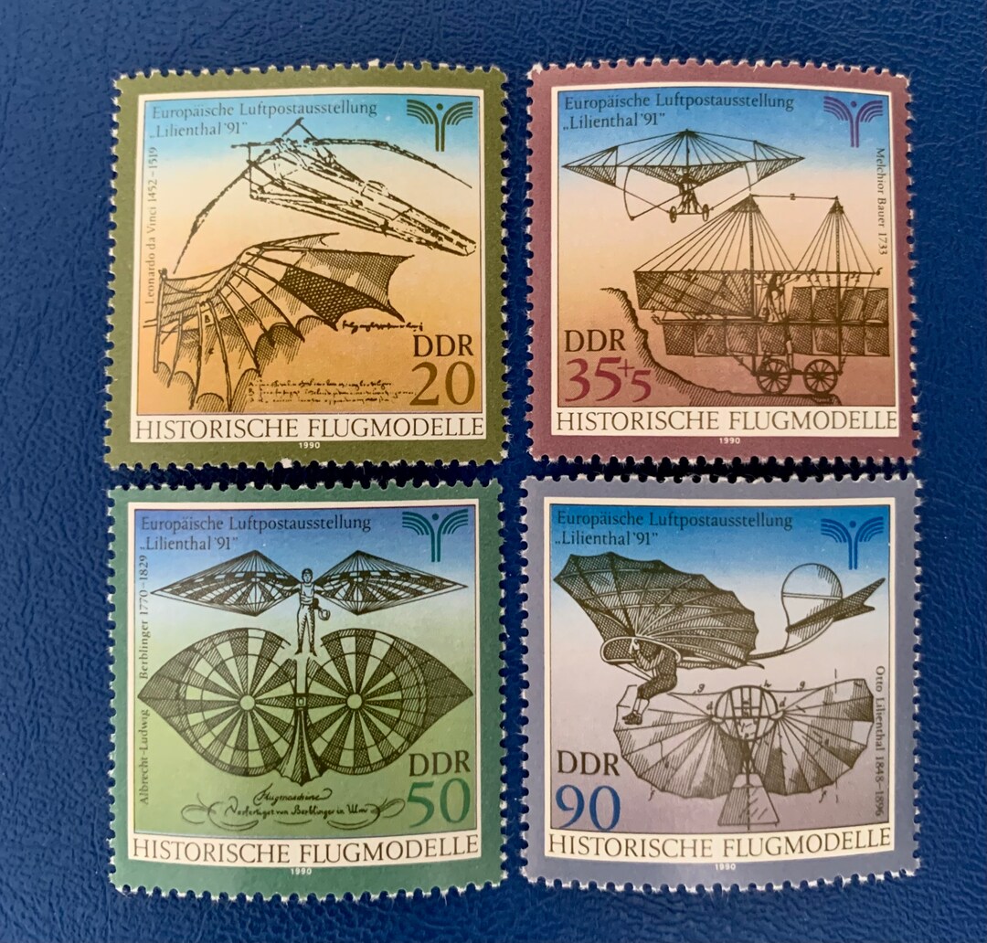 Germany DDR Original Vintage Postage Stamps 1990 Historic Aircraft for ...