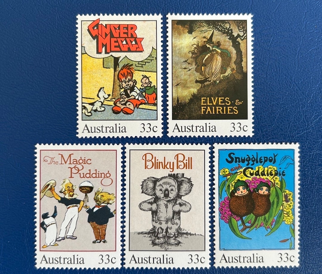 Australia Original Vintage Postage Stamps 1985 Childrens Books for the ...