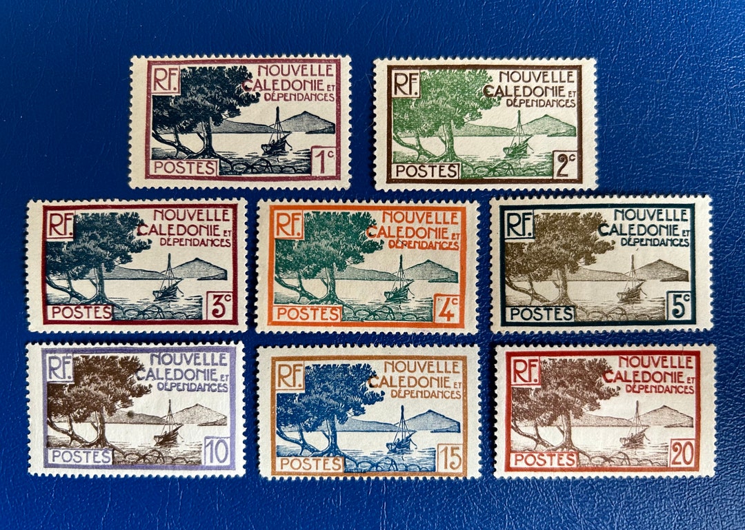 New Caledonia Original Vintage Postage Stamps 1928 Local Motifs for the ...