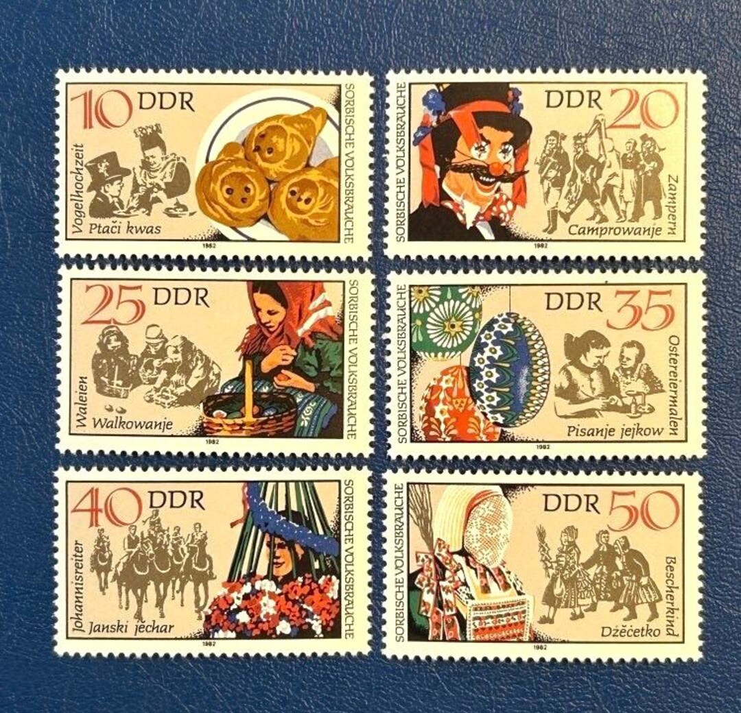 Germany (DDR) - Original Vintage Postage Stamps- 1982 - Sorbian Folk ...