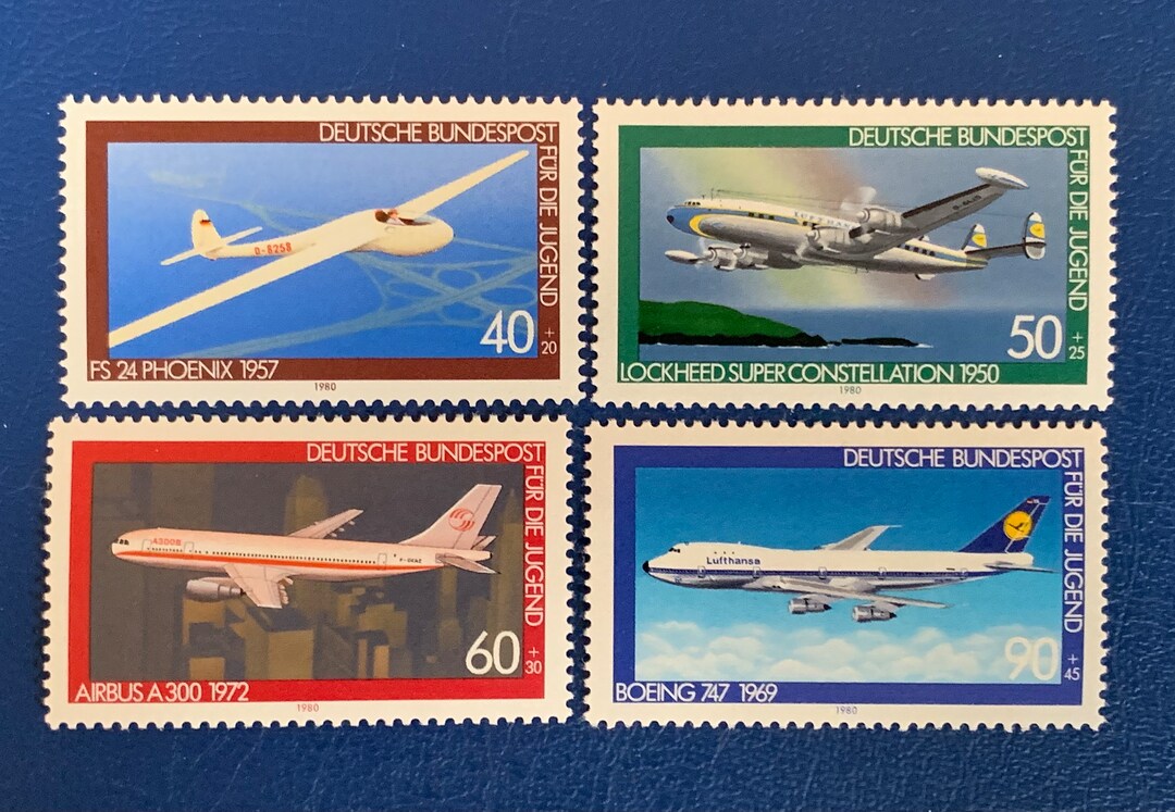 Germany DDR Original Vintage Postage Stamps 1980 Aviation for the ...