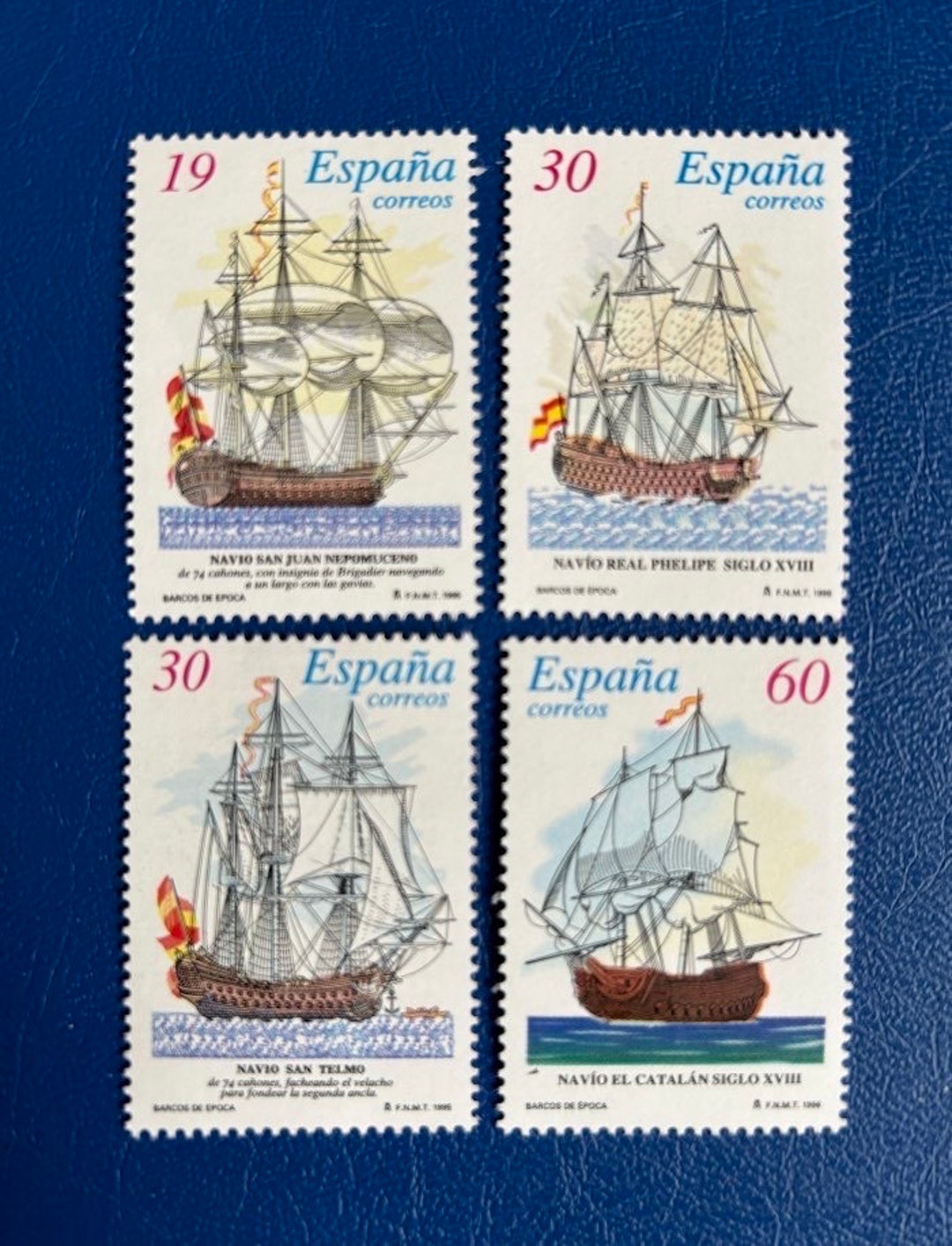 Spain Original Vintage Postage Stamps 1995/96 Ships for the Collector ...