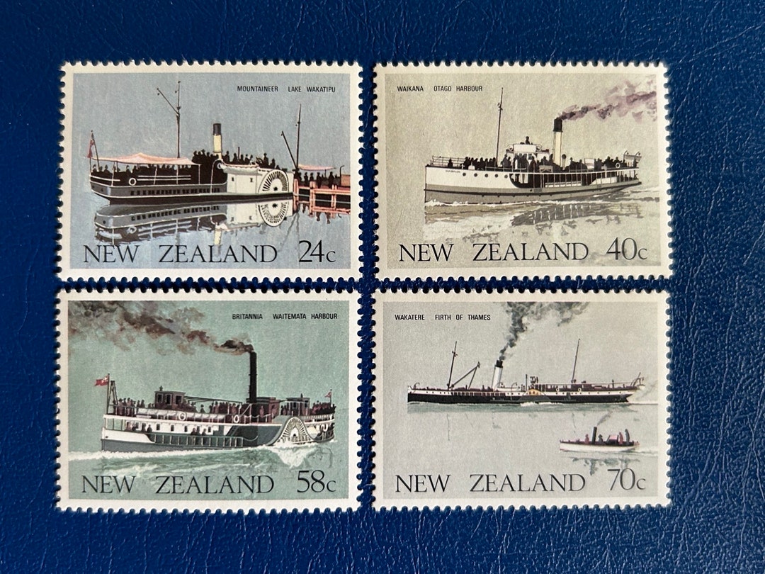 New Zealand - Original Vintage Postage Stamps - 1984 - Ferry Boats ...