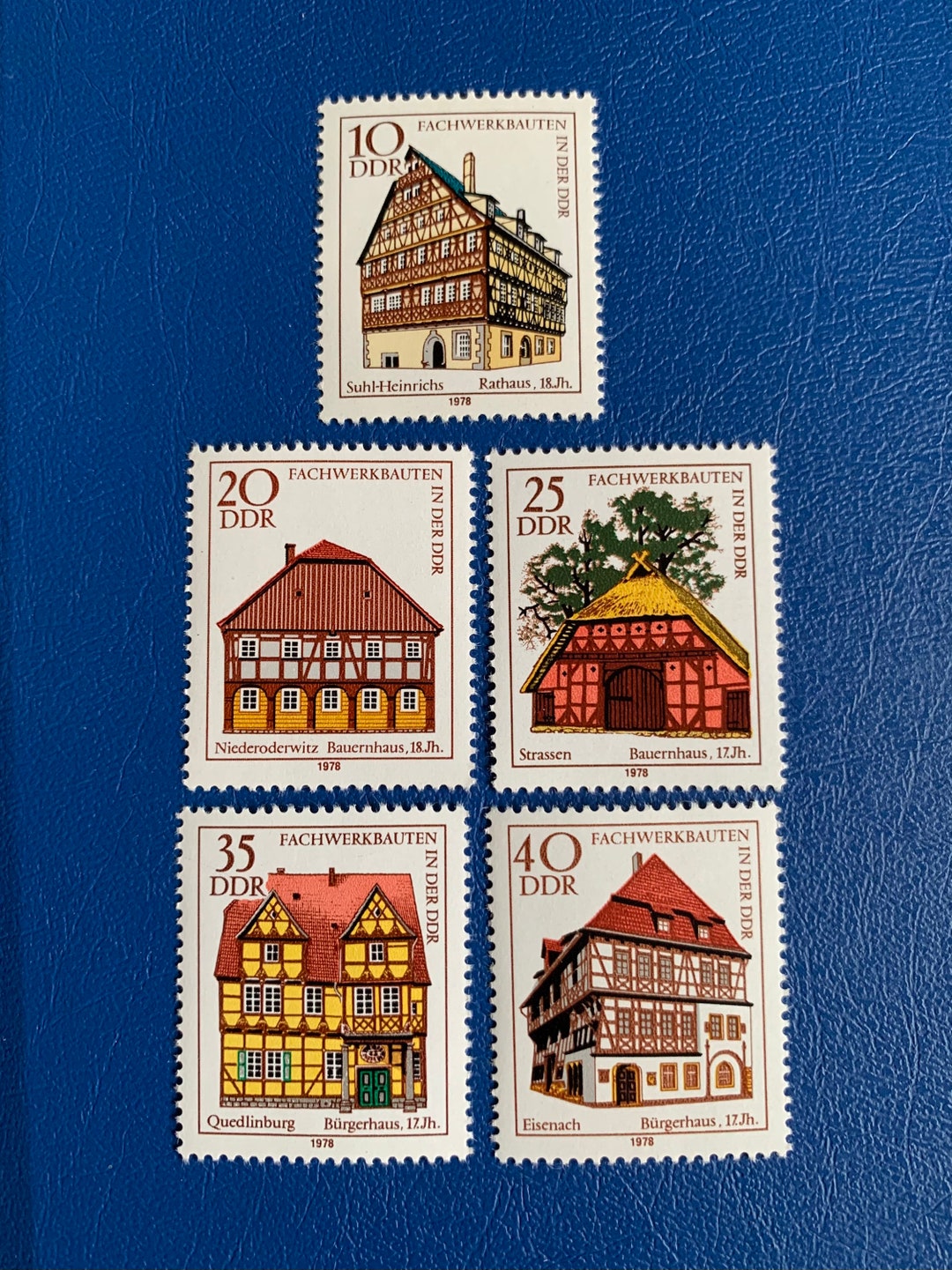 Germany DDR Original Vintage Postage Stamps 1978 Houses - Etsy