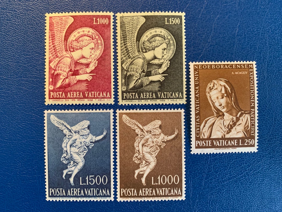 Vatican - Original Vintage Postage Stamps- 1962/64/68 Archangel Gabriel ...