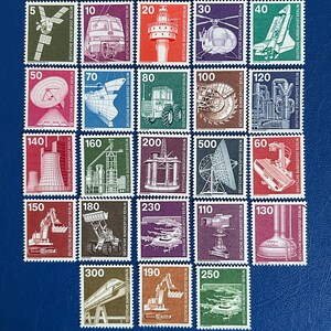 Germany berlin Original Vintage Postage Stamps 1975-82 Industry ...