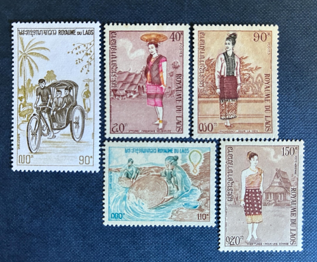 Laos - Original Vintage Postage Stamps- 1973/74 - Laotian People - for ...