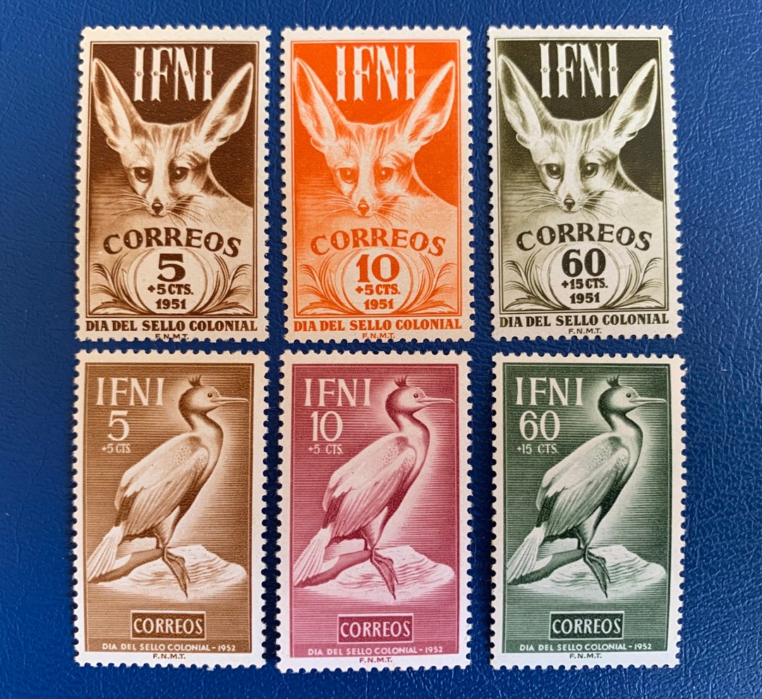 Spanish Ifni Original Vintage Postage Stamps 1951/52 stamp - Etsy