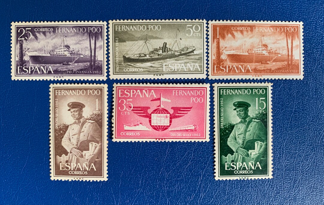 Spanish Fernando Po Original Vintage Postage Stamps 1962 - Etsy