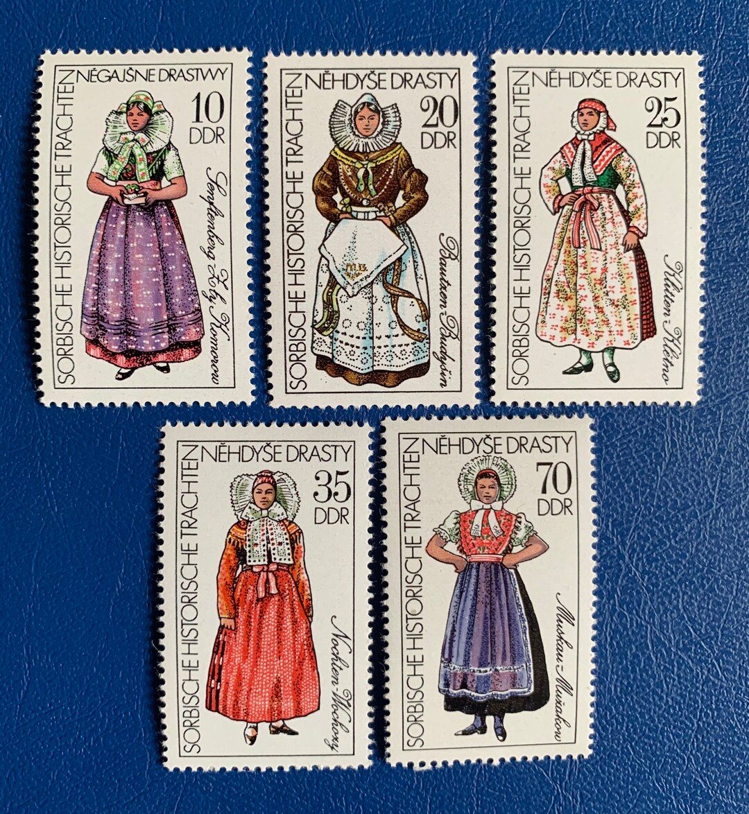 Germany DDR Original Vintage Postage Stamps 1977 Sorbian - Etsy