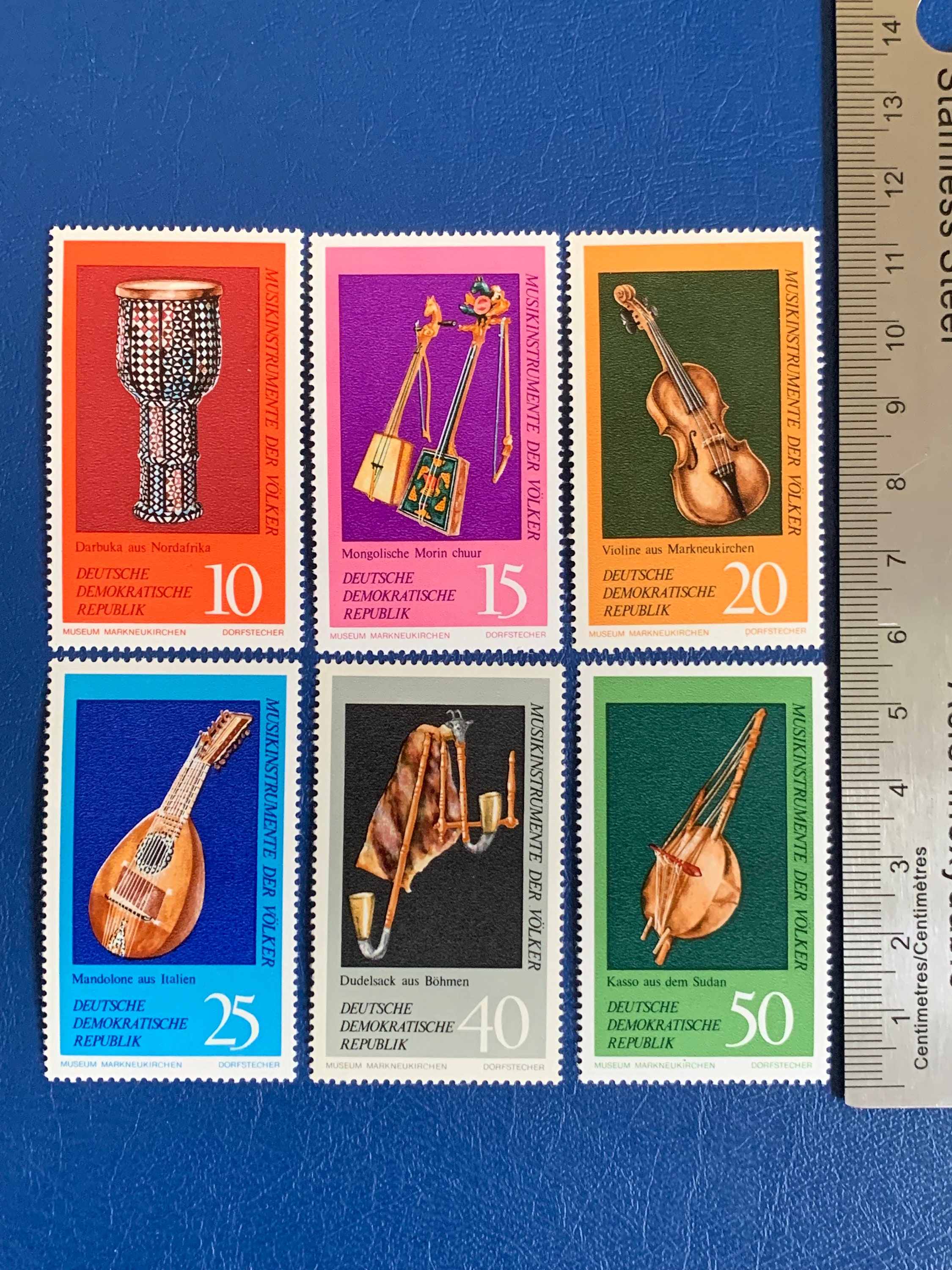 Germany DDR Original Vintage Postage Stamps 1971 Musical Instruments ...