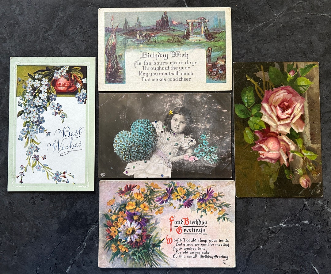 Postcard Lot Vintage/antique Postcards for Collecting, Crafting ...