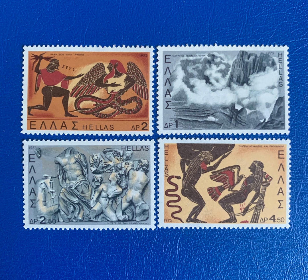 Greece Original Vintage Postage Stamps 1973 Greek - Etsy