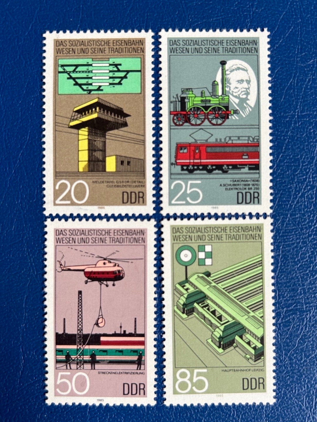 Germany (DDR) - Original Vintage Postage Stamps- 1985 Railway System ...