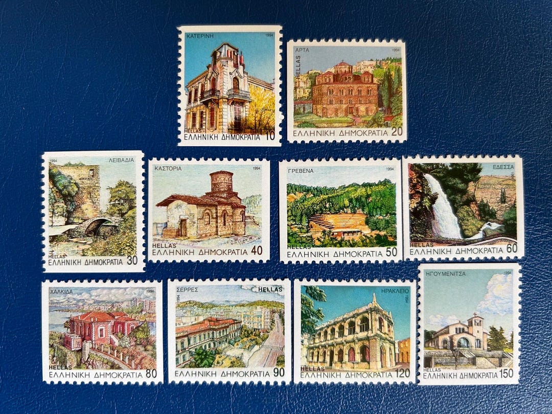 Greece Original Vintage Postage Stamps 1994 Prefecture Capitals for the ...