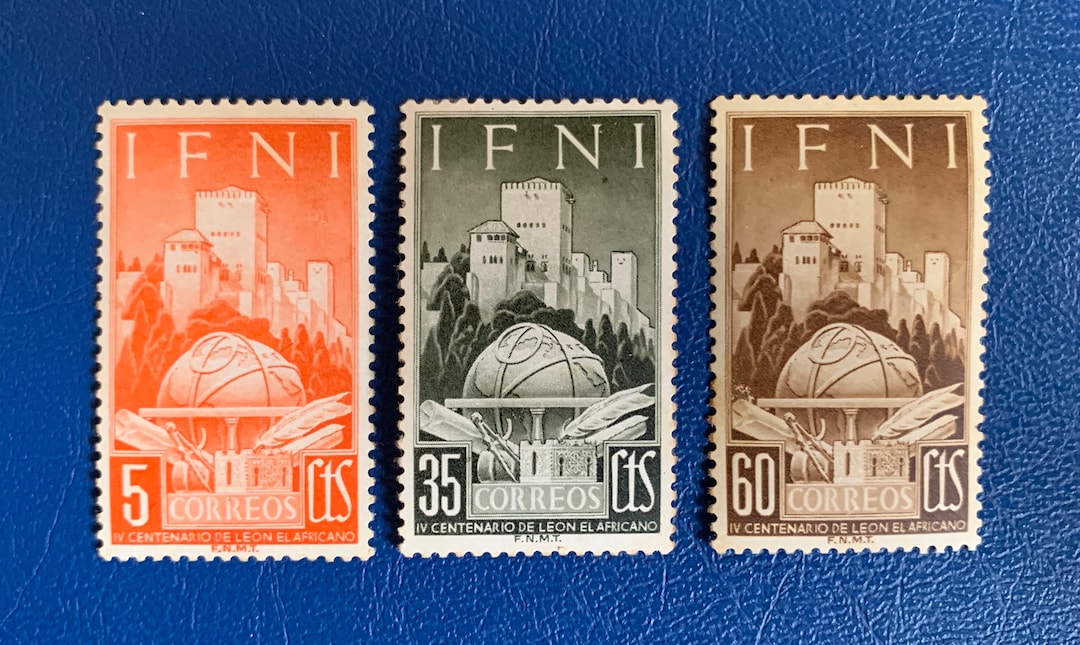 Sp. Ifni Original Vintage Postage Stamps 1952 Ann. Death - Etsy