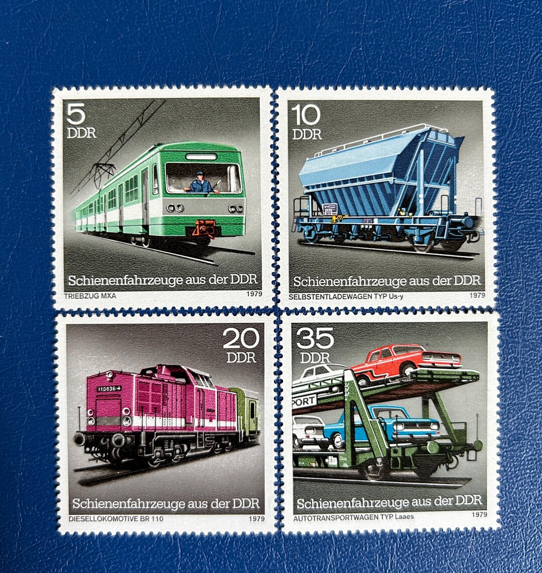 Germany DDR Original Vintage Postage Stamps 1979 Railway for the ...