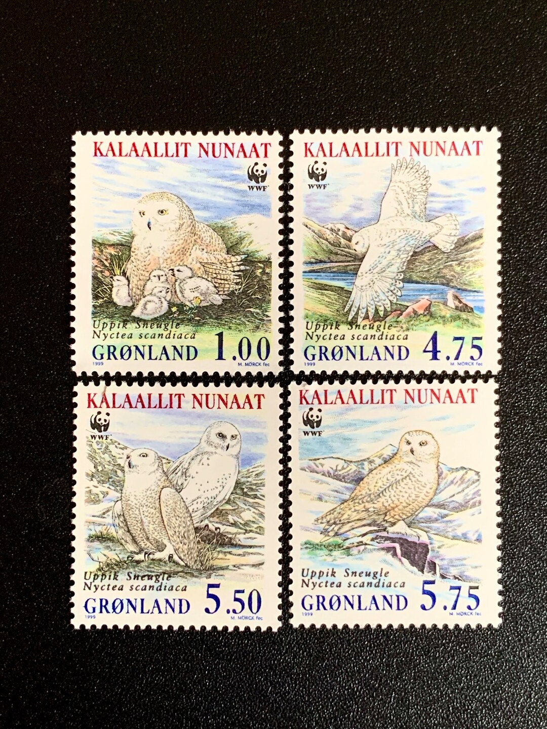 Greenland Original Vintage Postage Stamps 1999 Owls for the Collector ...