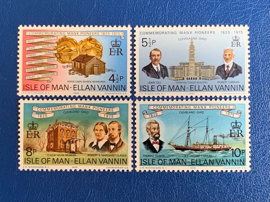 Isle of Man Original Vintage Postage Stamps 1975 Manx - Etsy