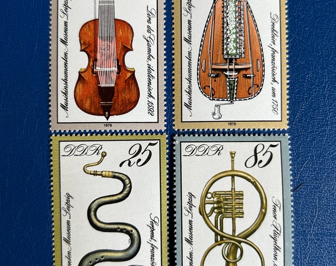Germany DDR Original Vintage Postage Stamps 1979 Musical Instruments ...