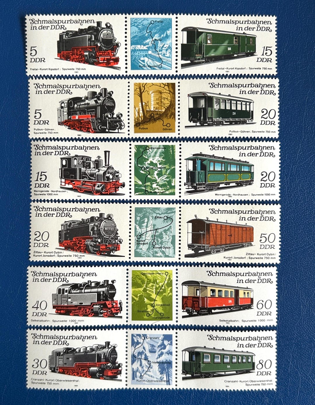 Germany (DDR)- Original Vintage Postage Stamps- 1981-84 - Railways ...