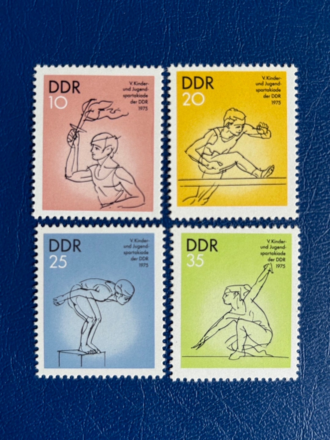 Germany DDR Original Vintage Postage Stamps 1975 Child & Youth ...