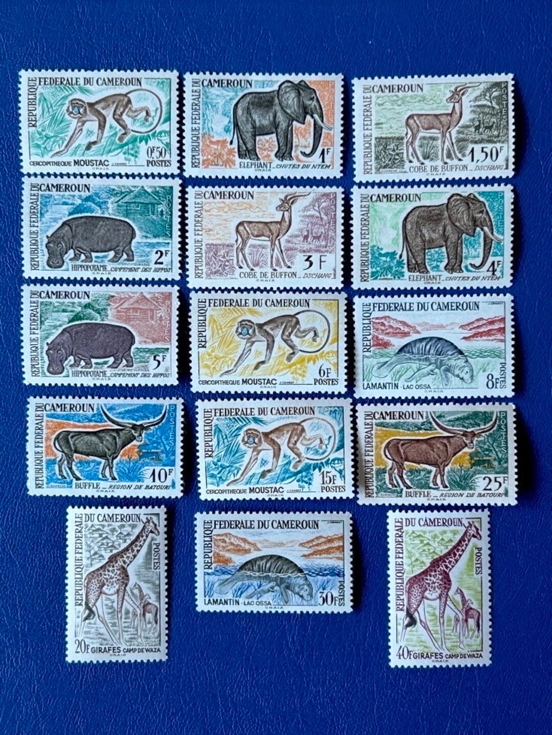 Cameroon Original Vintage Postage Stamps 1962 Fauna for the Collector ...