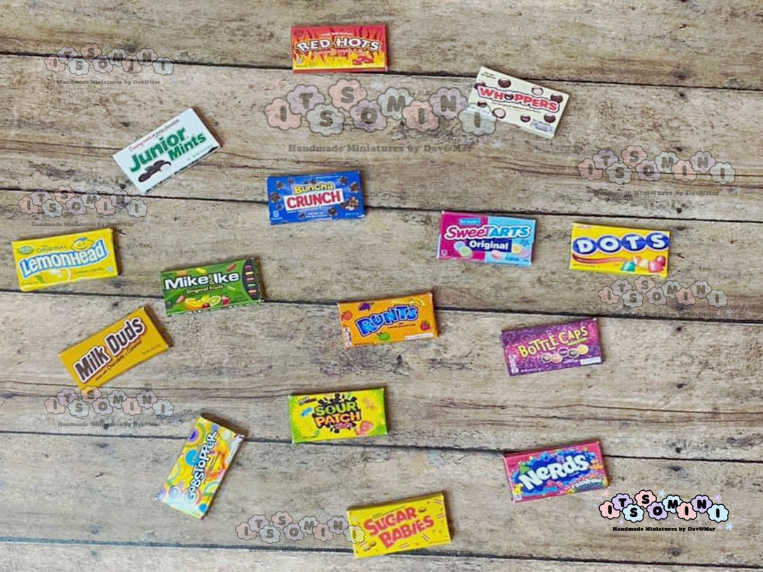 Miniature 1:6 Boxed Candy, Mini Candy, Playscale, Doll House Food ...