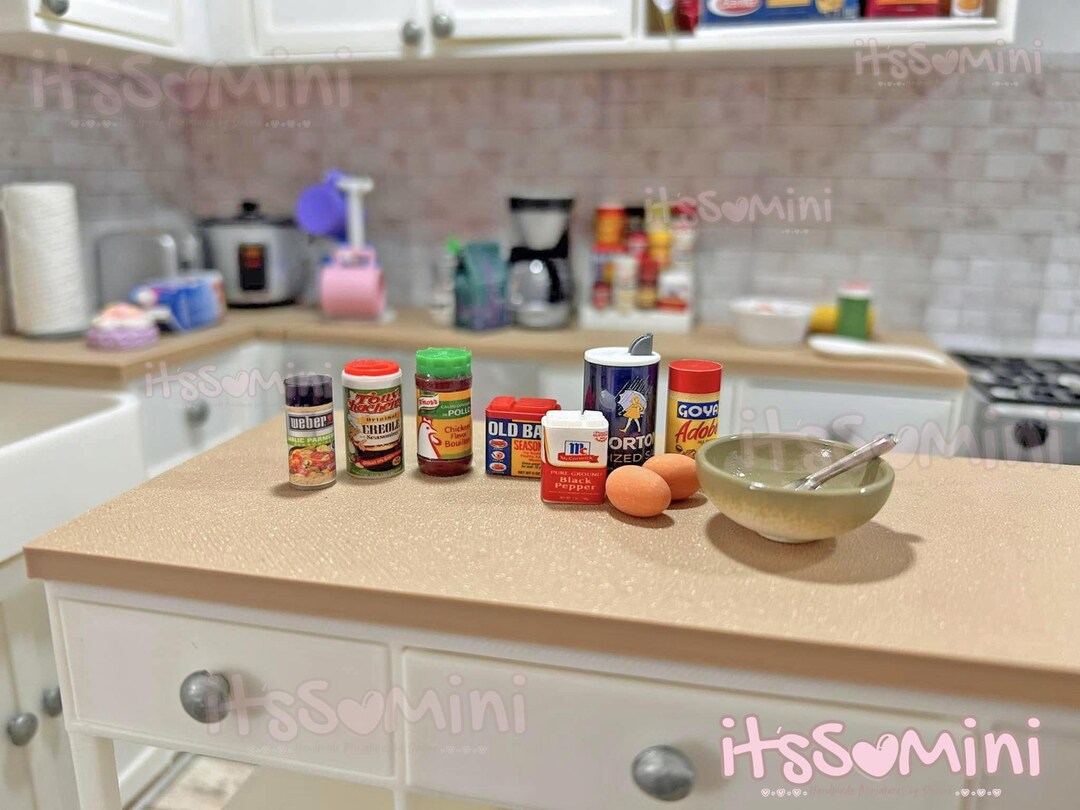 Miniature 1:6 Seasonings Playscale Doll House Food, Spices, Seasonings ...