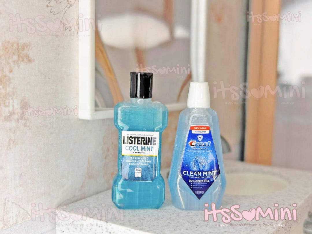 Miniature 1:6 Dollhouse Toothpaste Mouthwash Doll Essentials Mini ...