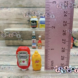Miniature 1:6 Playscale Sauce, Condiments, Hot Sauce, Mini Mayonnaise ...