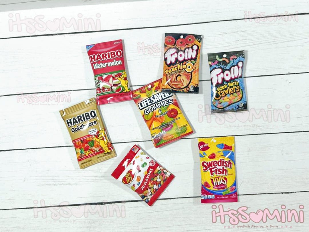 Miniature 1:6 Candy, Miniature Snacks, Miniature Doll House Food ...
