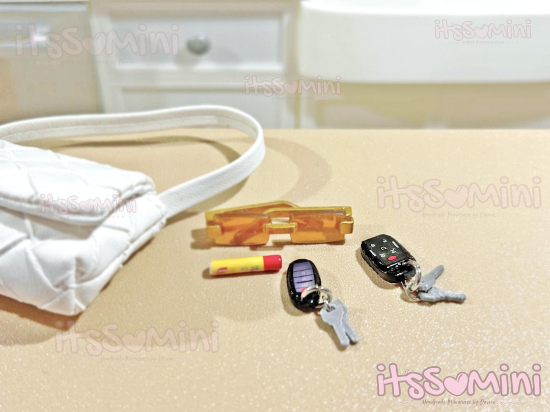 Miniature 1:6 Car Keys Dollhouse Keys Mini Key Fob Doll Stuff - Etsy