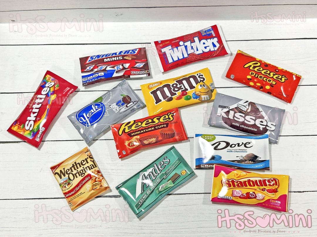 Miniature 1:6 Candy, Miniature Snacks, Miniature Doll House Food ...