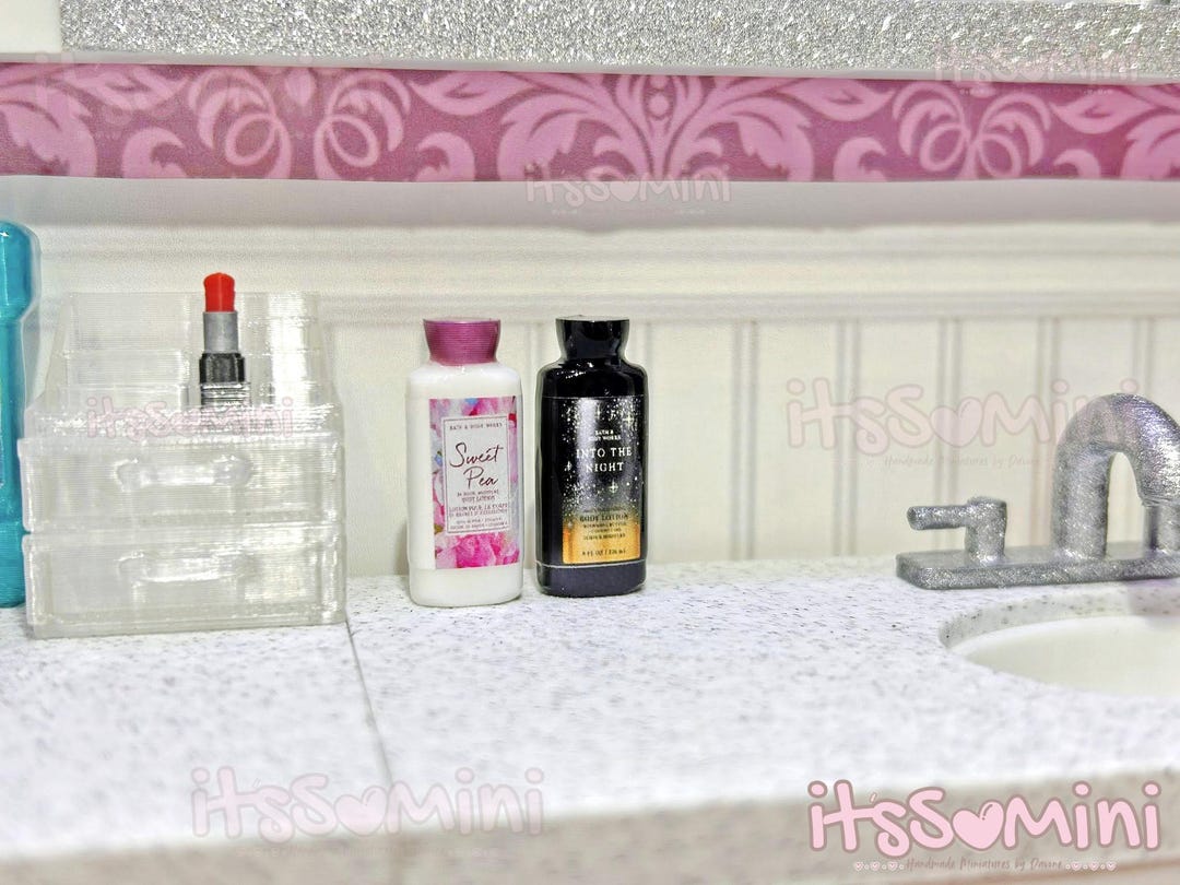 Miniature 1:6 Scale Dollhouse Playscale Body Lotion Doll Beauty ...