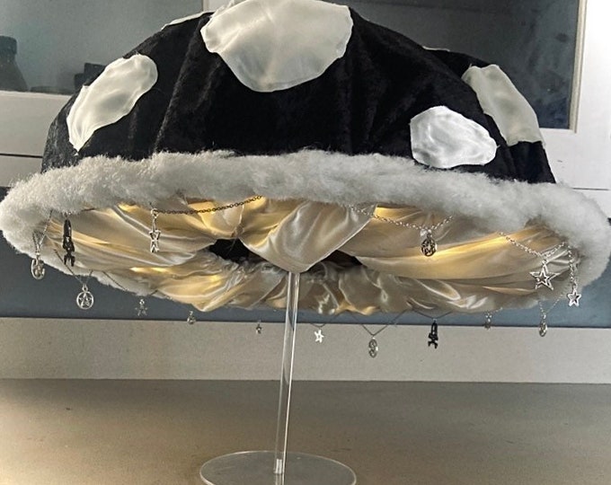 Inky Cap Mushroom Hat Witchy Wool Slouchy Tiktok Trend Mushroomcore ...