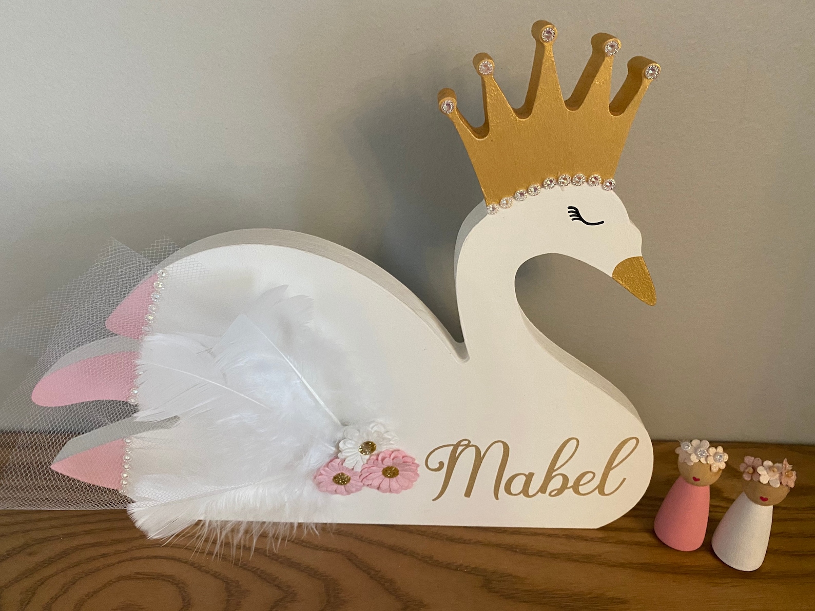 Swan With Crown - Etsy